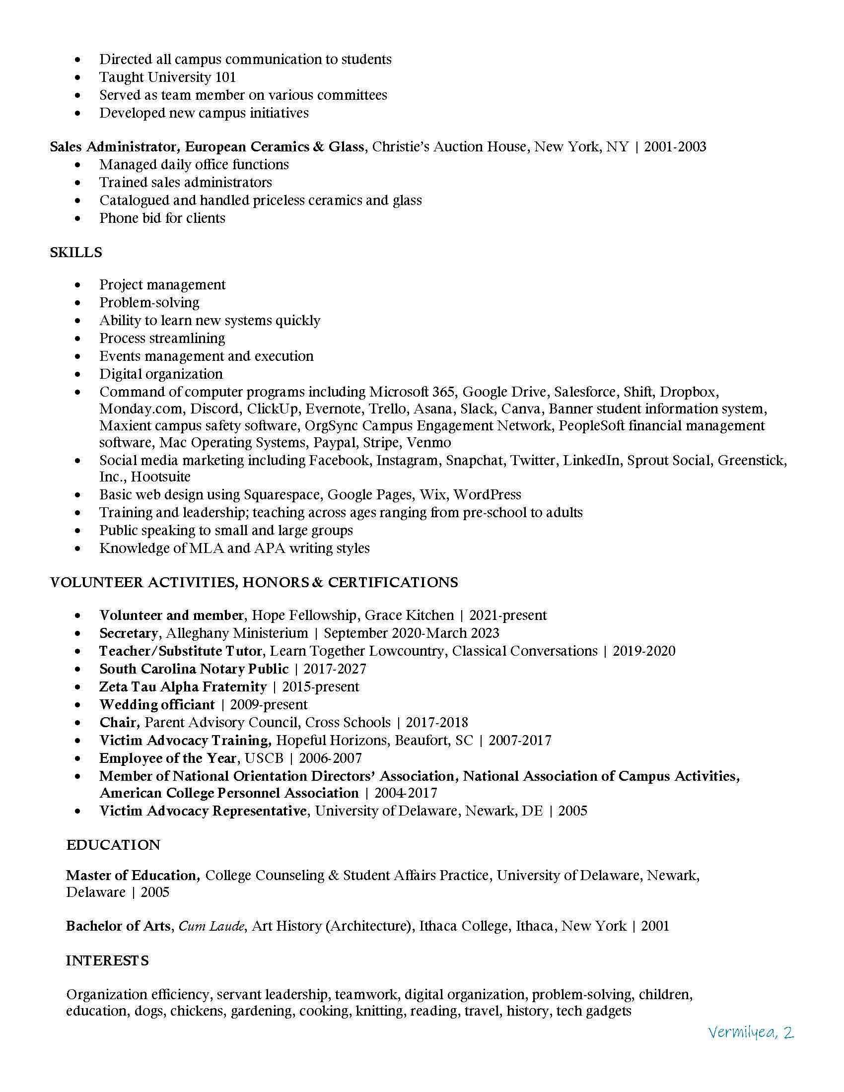 Kate Vermilyea, M.Ed. – The Vermilyea Group, LLC